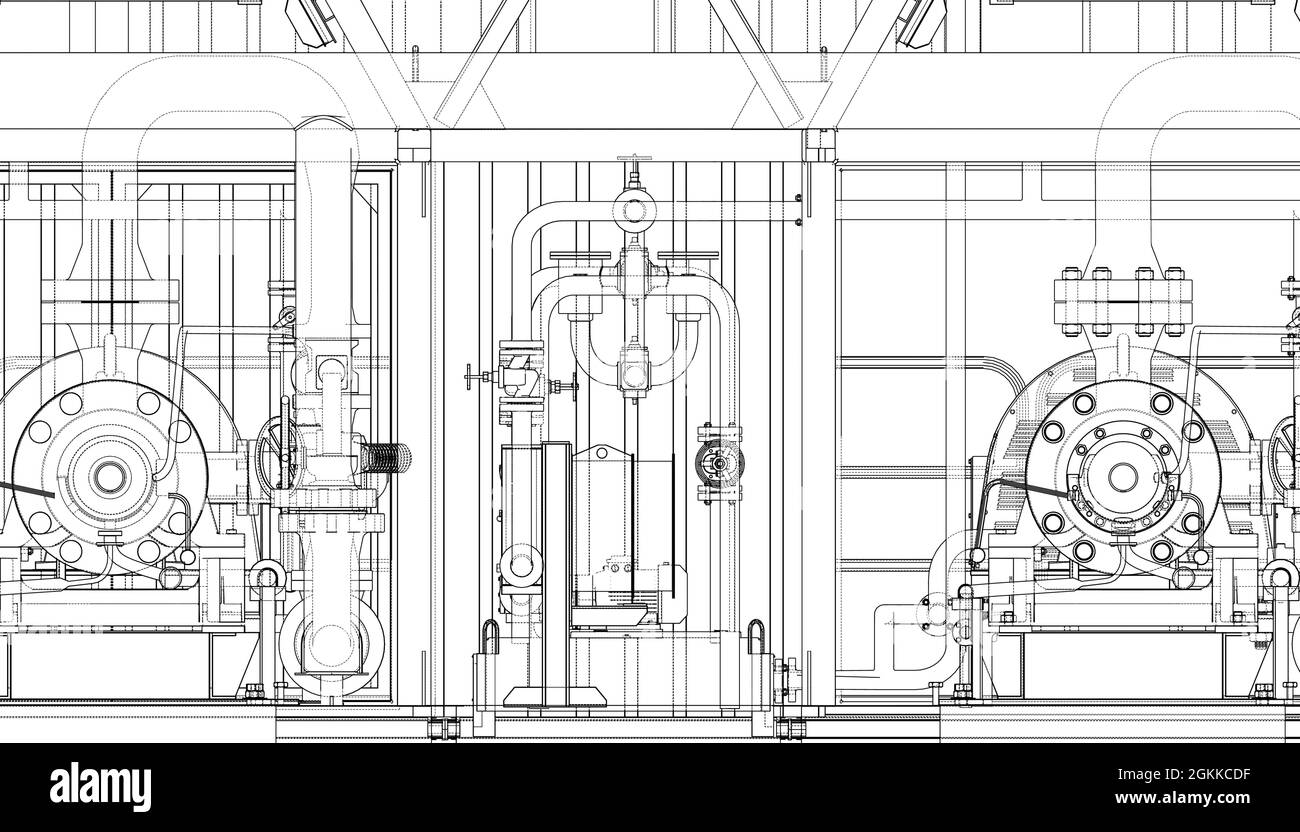 Pump station. Vector Stock Vector Image & Art - Alamy