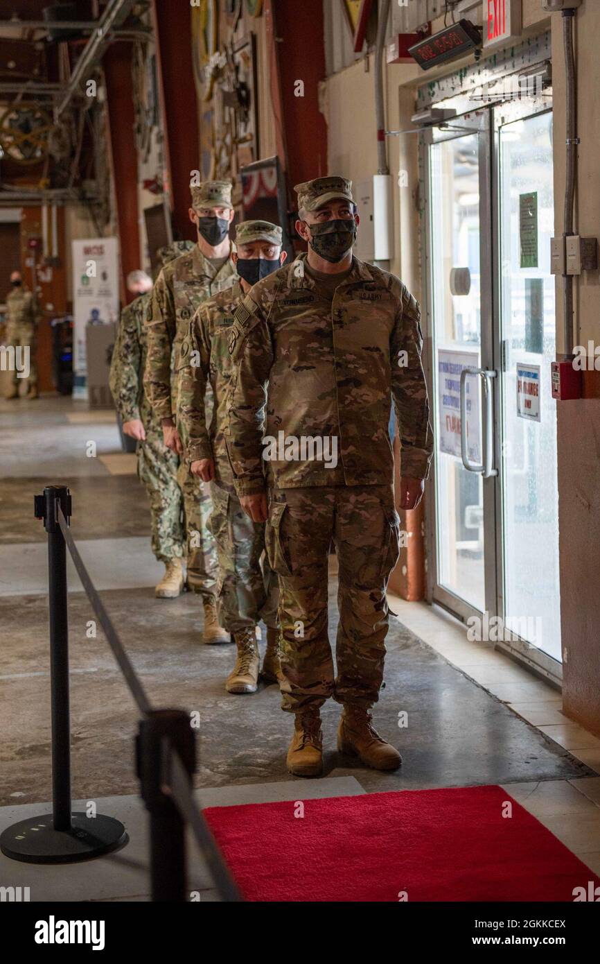 U.S. Army Gen. Stephen J. Townsend (front), commander of United States ...