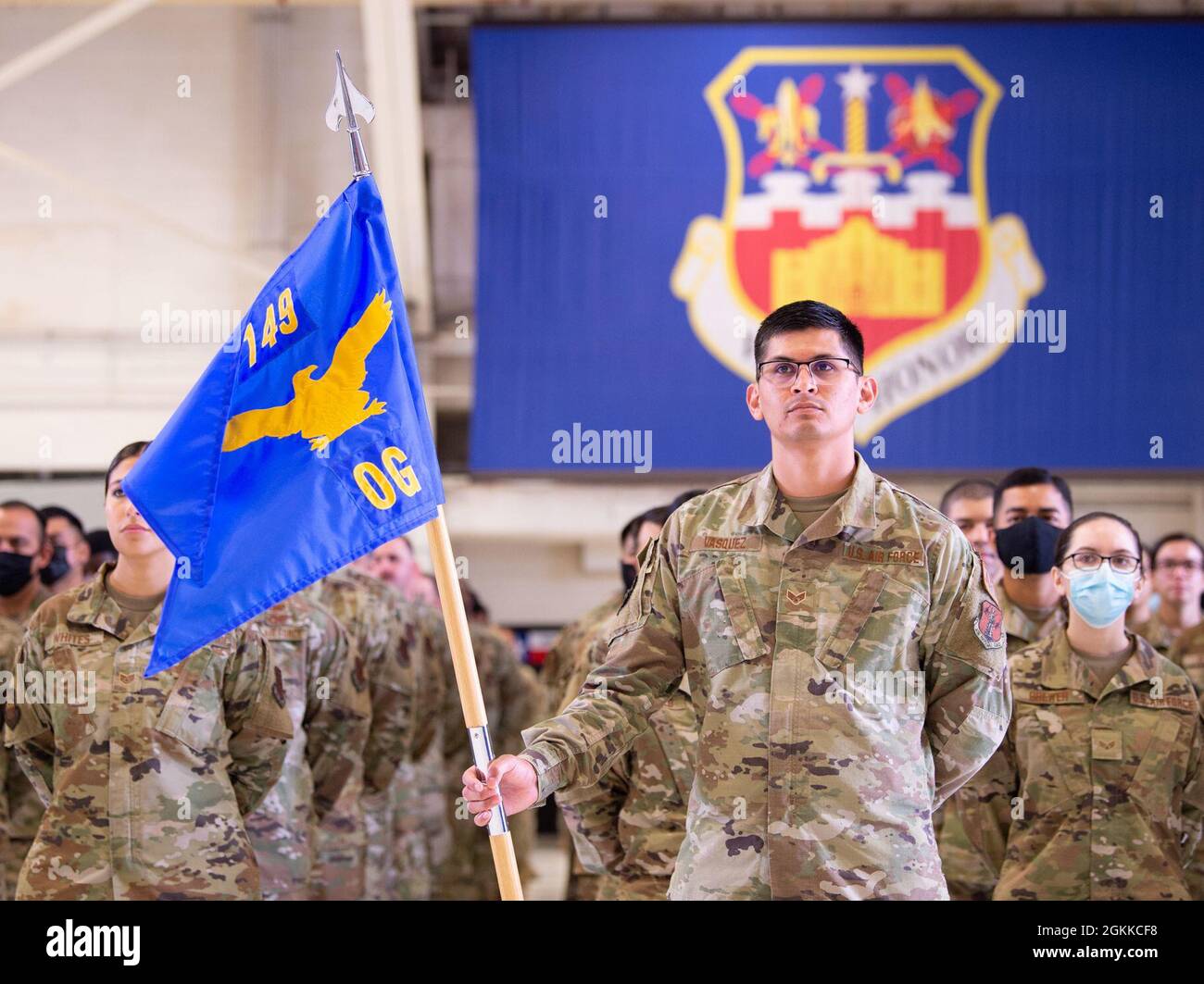 The 149th Fighter Wing hosts a change of command ceremony between Col ...