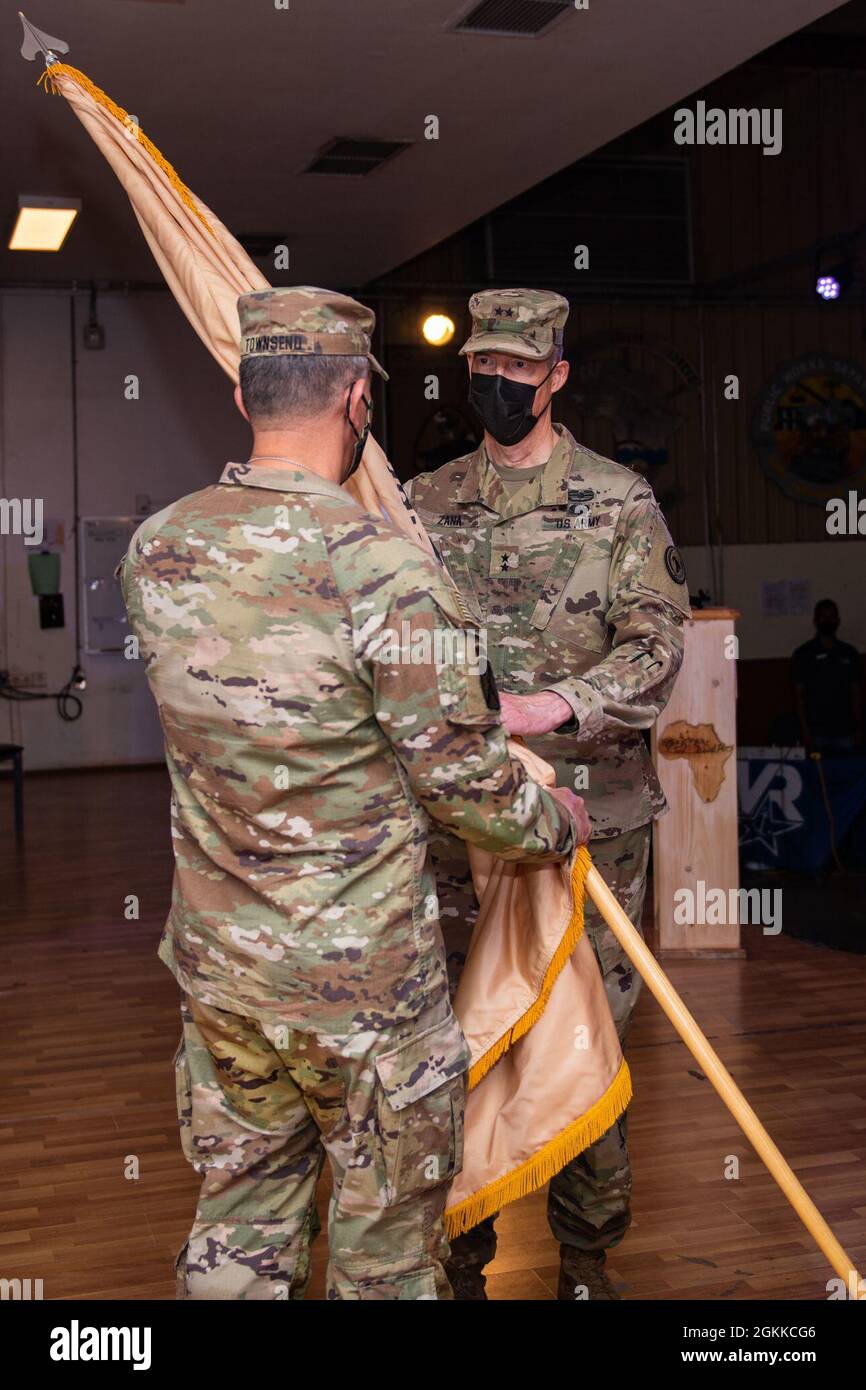 U.S. Army Gen. Stephen J. Townsend (left), commander of U.S. Africa ...