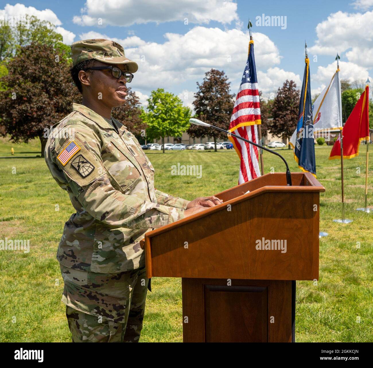 U.S. Army Command Sgt. Maj. Tracy-Ann Stewart, the incoming CSM of the ...