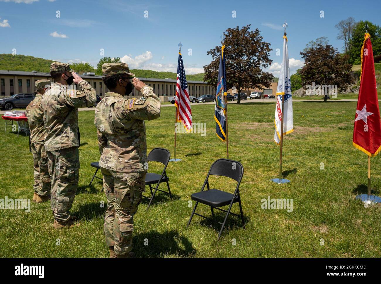 U.S. Army Command Sgt. Maj. Curtis Moss, the outgoing CSM, Lt. Col. Michael Bedryk, the ...