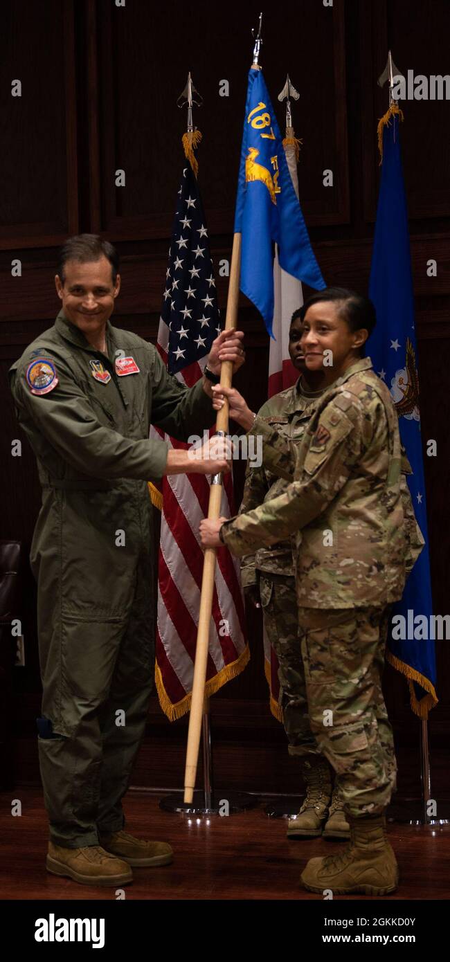 Col. Douglas D. DeMaio, 187th Fighter Wing commander, and Col.Tara D ...
