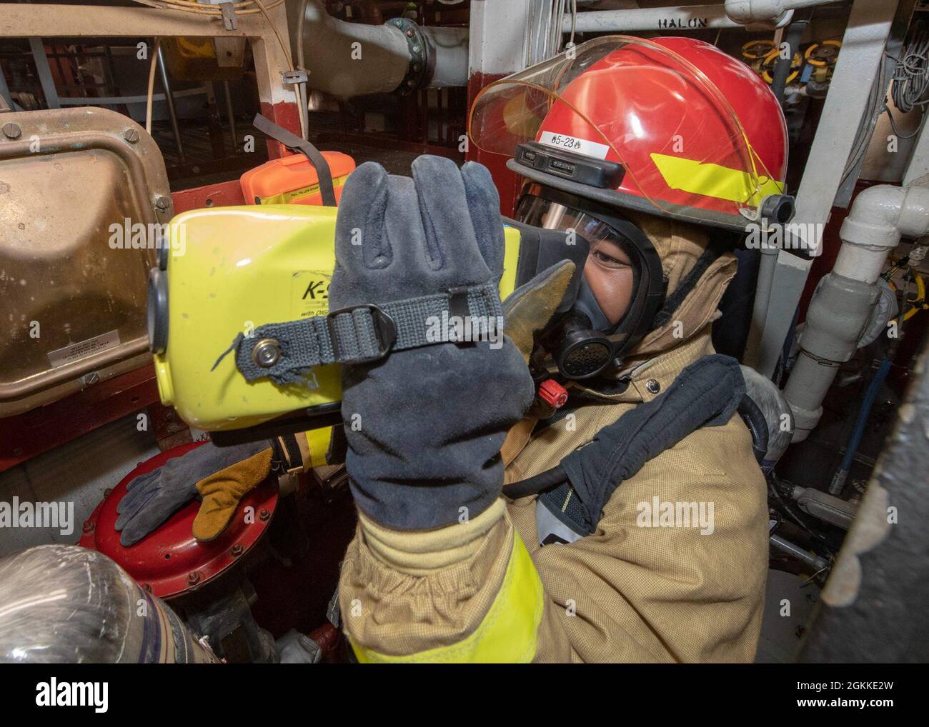 PACIFIC OCEAN (May 15, 2021) U.S. Navy Damage Controlman 3rd Class ...