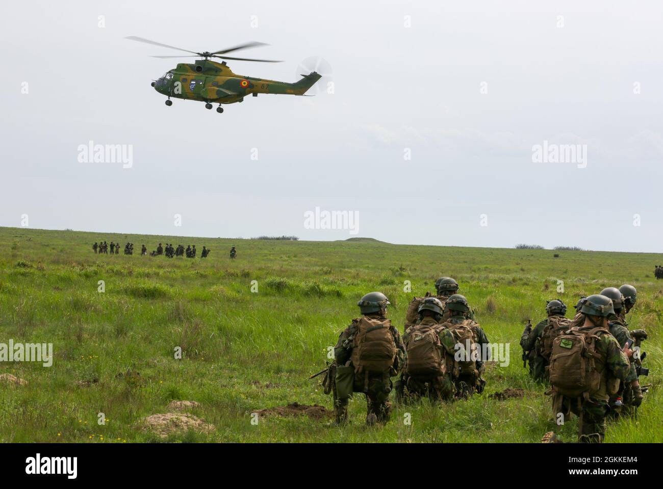 Netherlands soldiers assigned to 11th Airborne Battalion wait at the ...