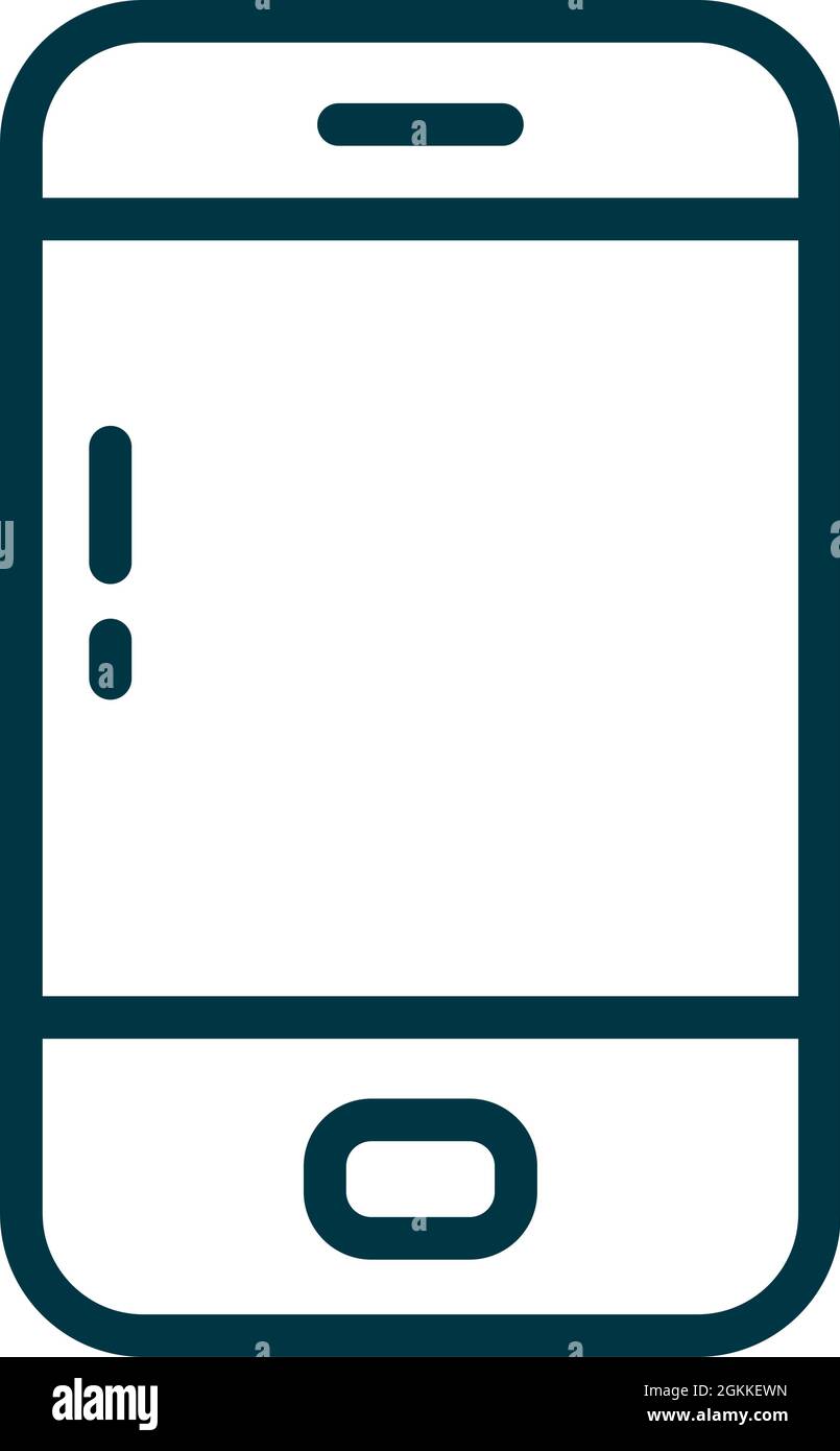 cellphone device icon on white background Stock Vector Image & Art - Alamy