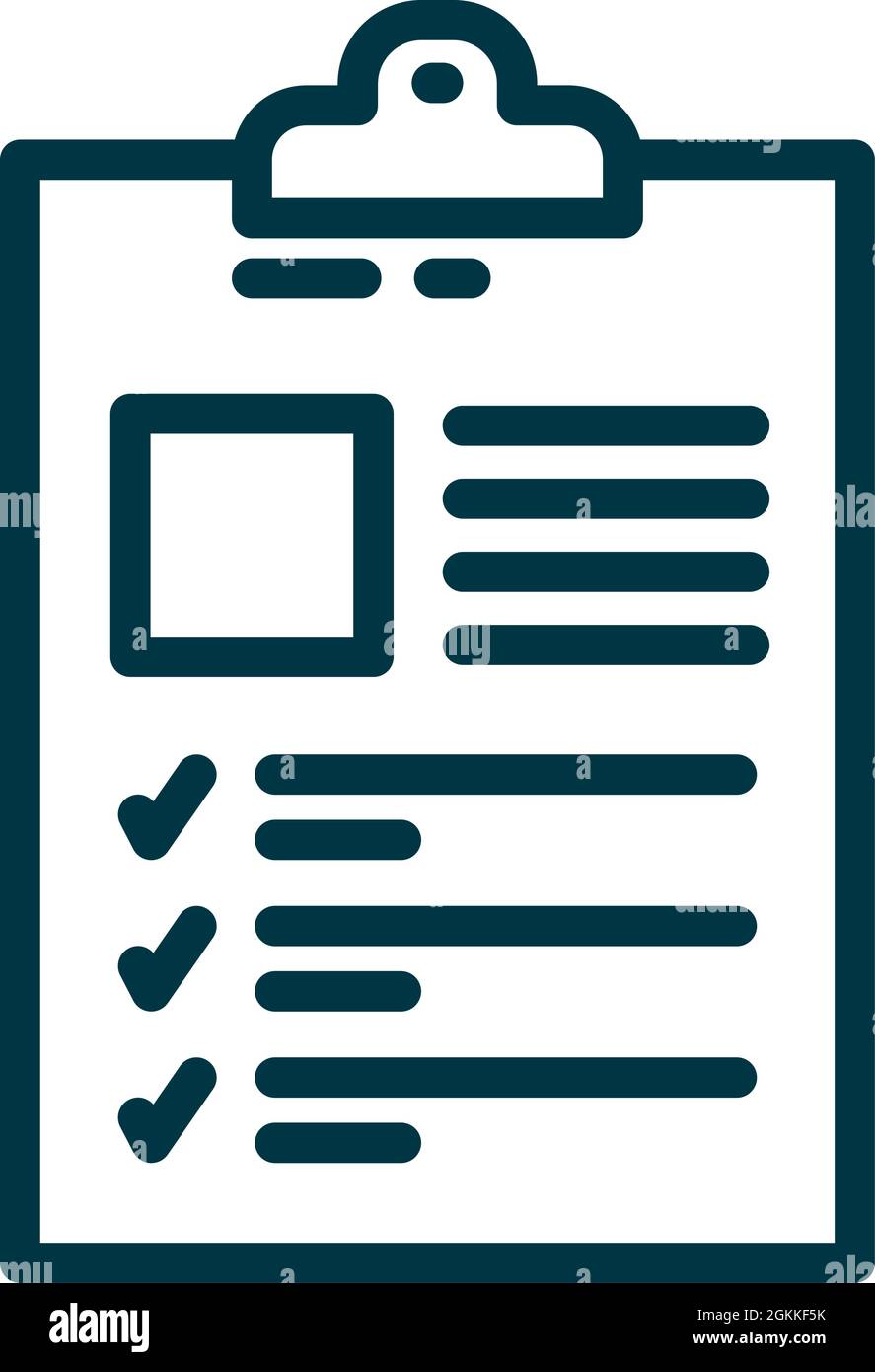 checklist clipboard icon on white background Stock Vector Image & Art ...