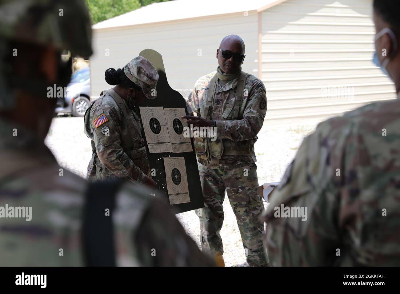 Master Sgt. Hillroy Williams, Joint Force Headquarters, explains to ...