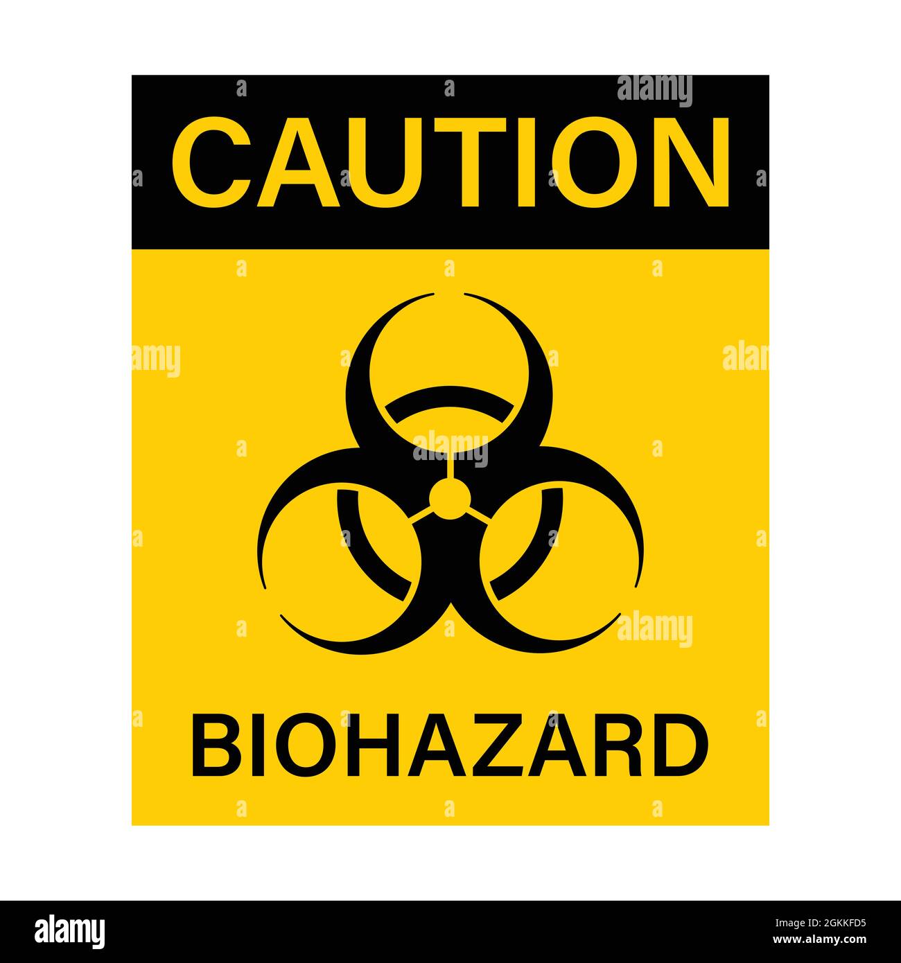Caution biohazard sign biological threat alert symbol vector for ...
