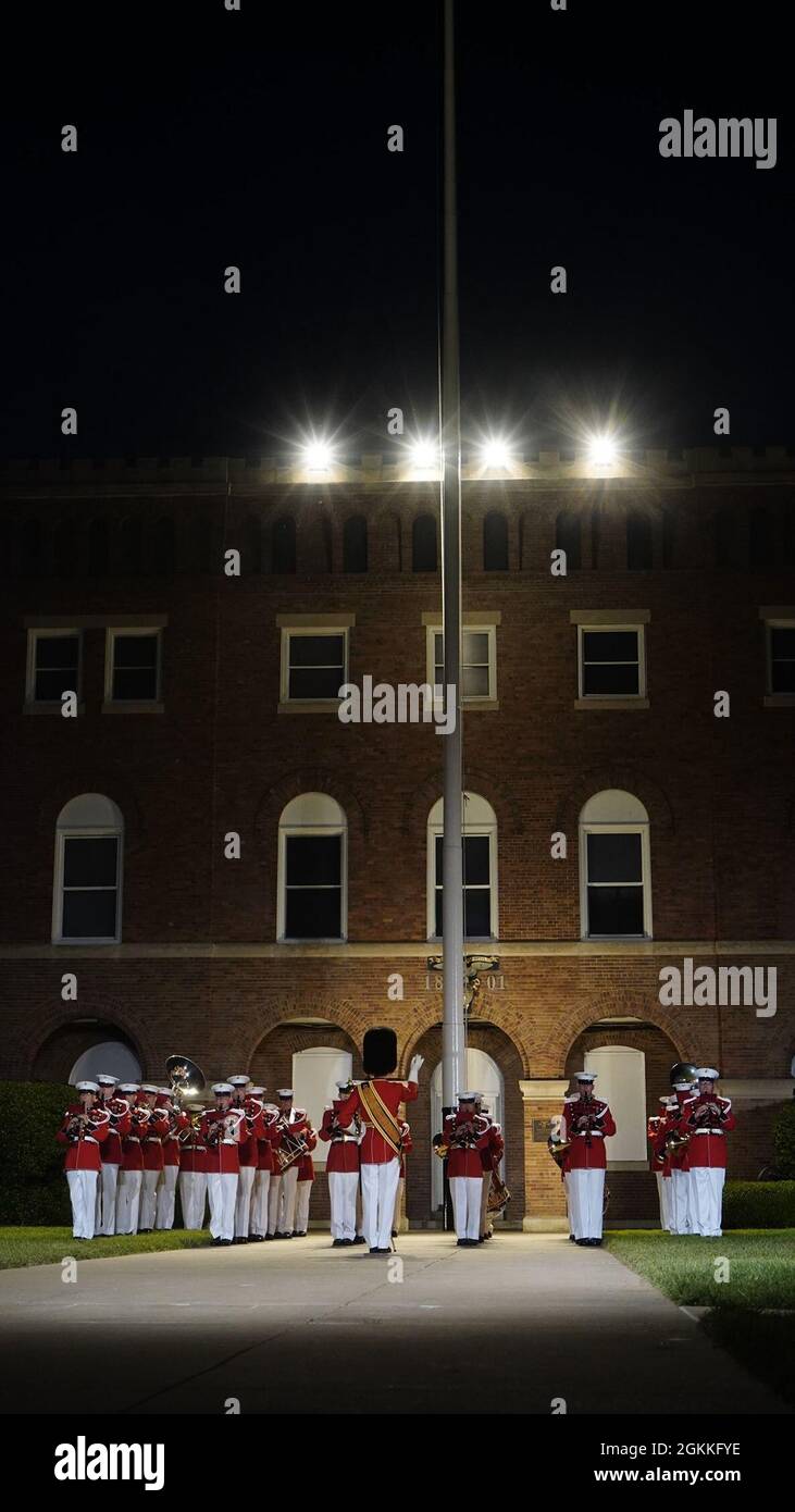 Marines with “The President’s Own,” U.S. Marine Band perform during the ...