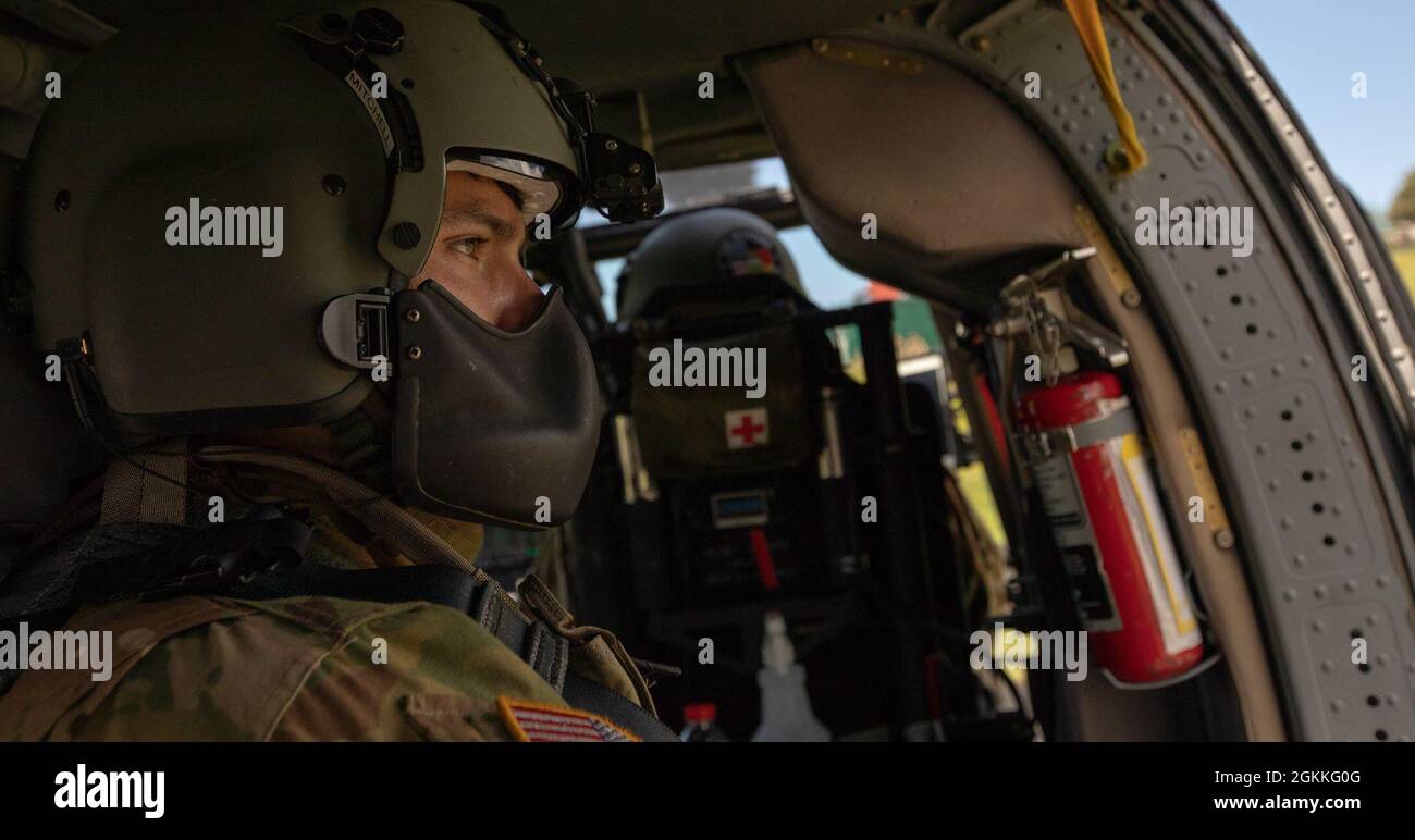 (FARKE AIRFIELD, Albania) --- Sgt. Robert Mitchell, a crew chief with ...