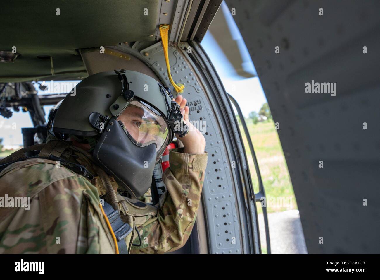 (FARKE AIRFIELD, Albania) --- Sgt. Robert Mitchell, a crew chief with ...