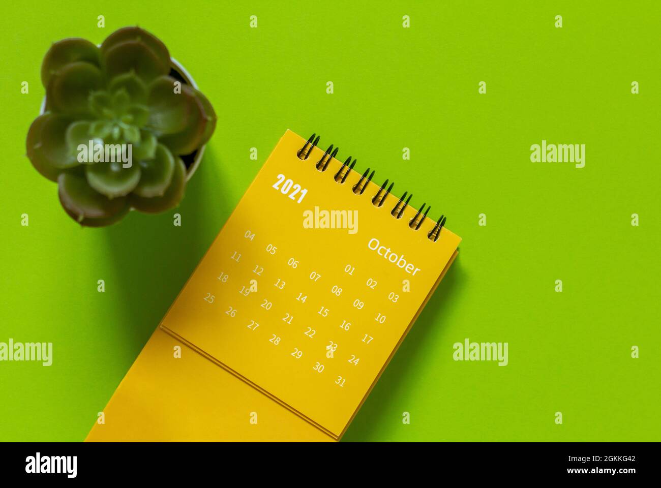 Tear-off calendar for October 2021. Desktop calendar for planning and ...