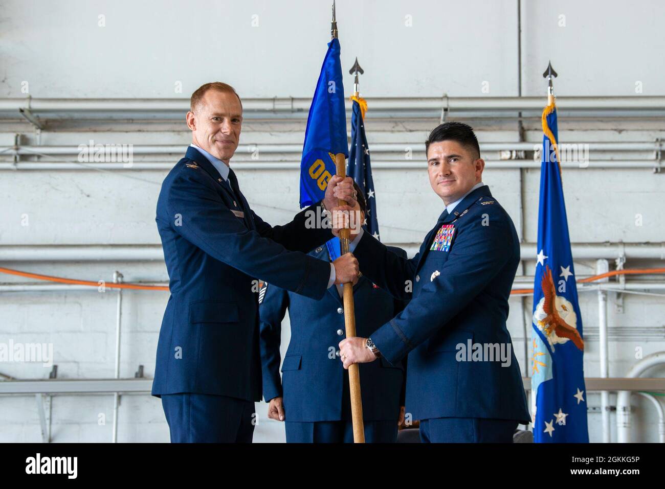Col. Benjamin R. Jonsson, the 6th Air Refueling Wing commander, passes ...