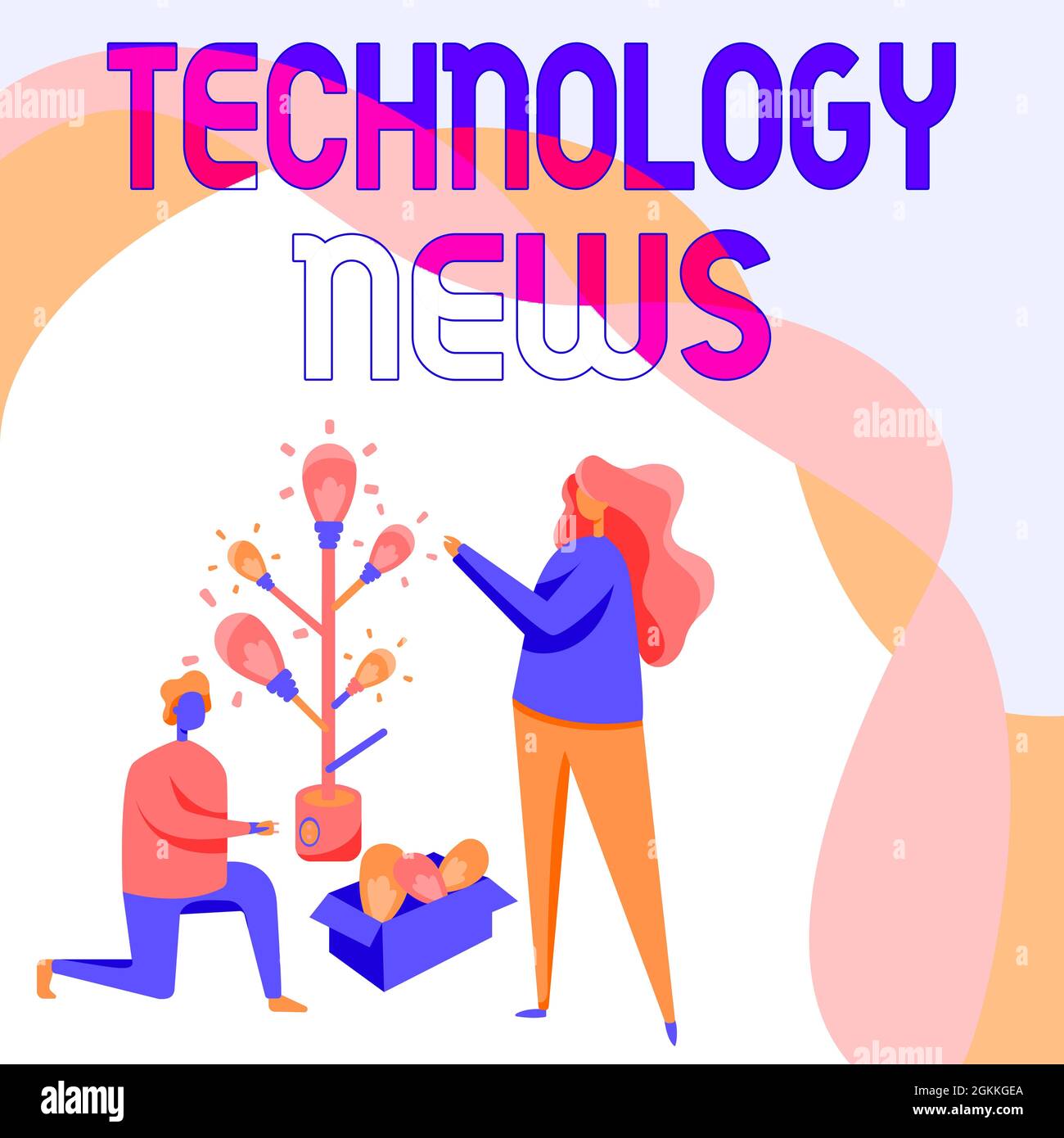 Conceptual caption Technology News. Concept meaning newly received or ...