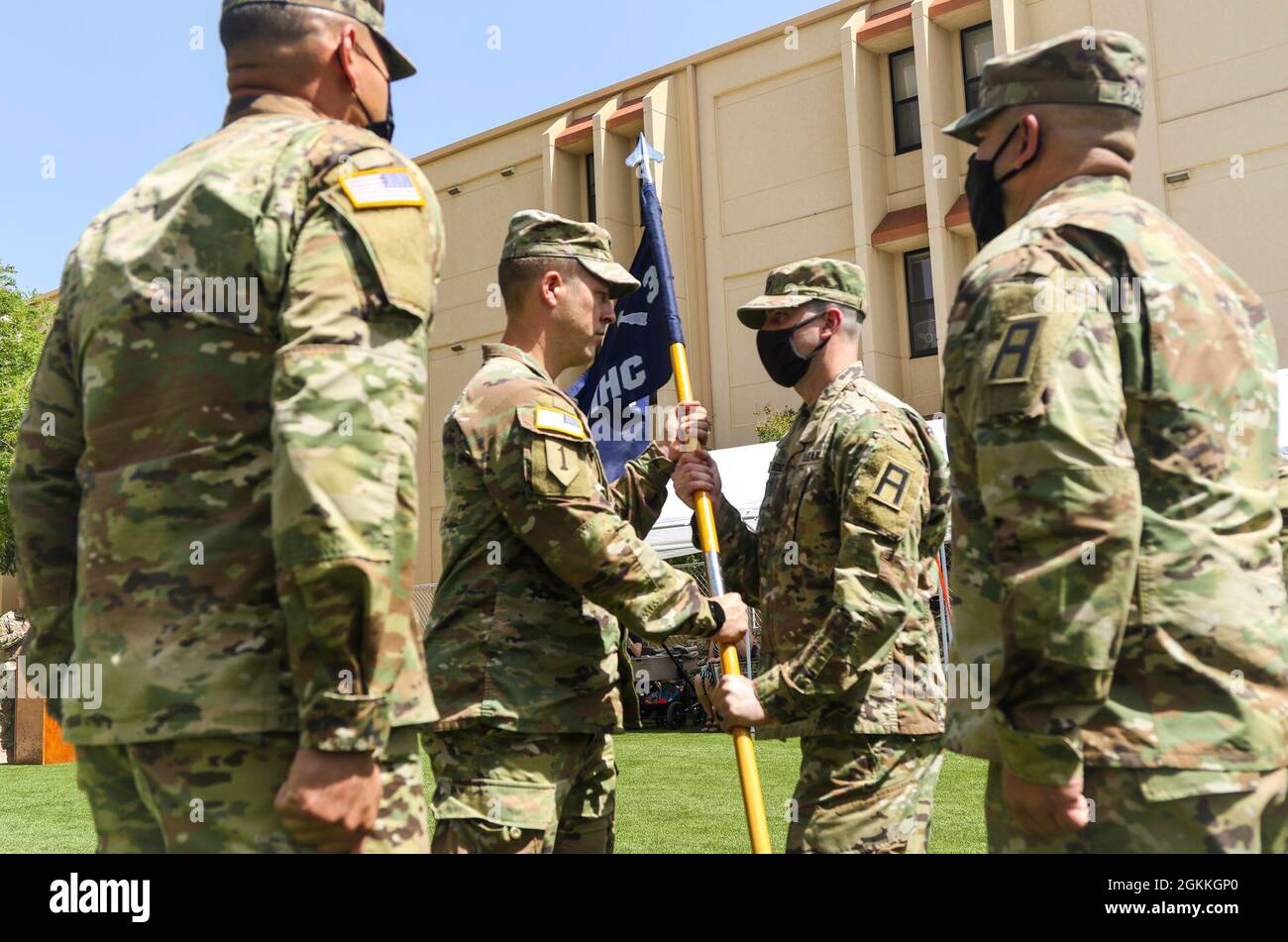 U.S. Army Capt. Eric J. Bosco (right), Headquarters and Headquarters ...