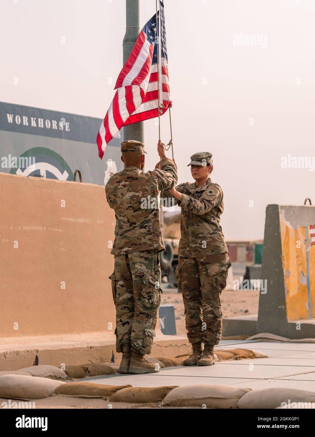 First Sgt. Luke Granadosin left, and Sgt. Vanessa Amaya, both in ...