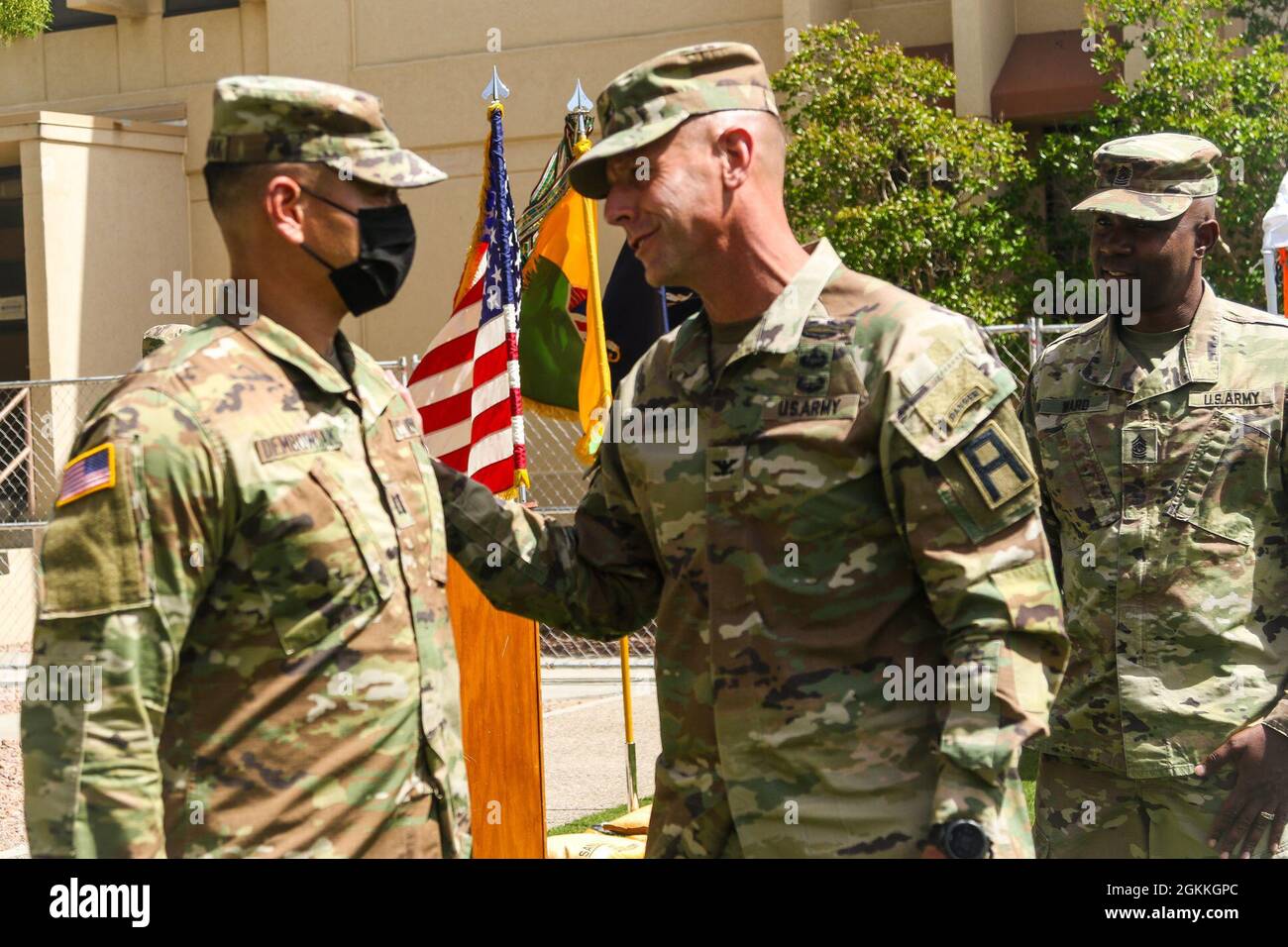 U.S. Army Col. James A. Moyes (right), commander, 5th Armored Brigade ...