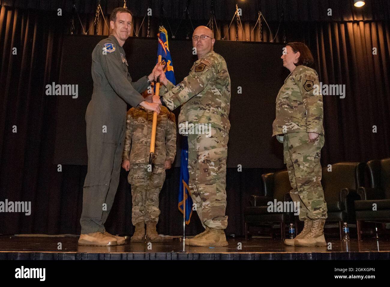 Col. Christopher Russel, 607th Air Operations Center commander, left ...