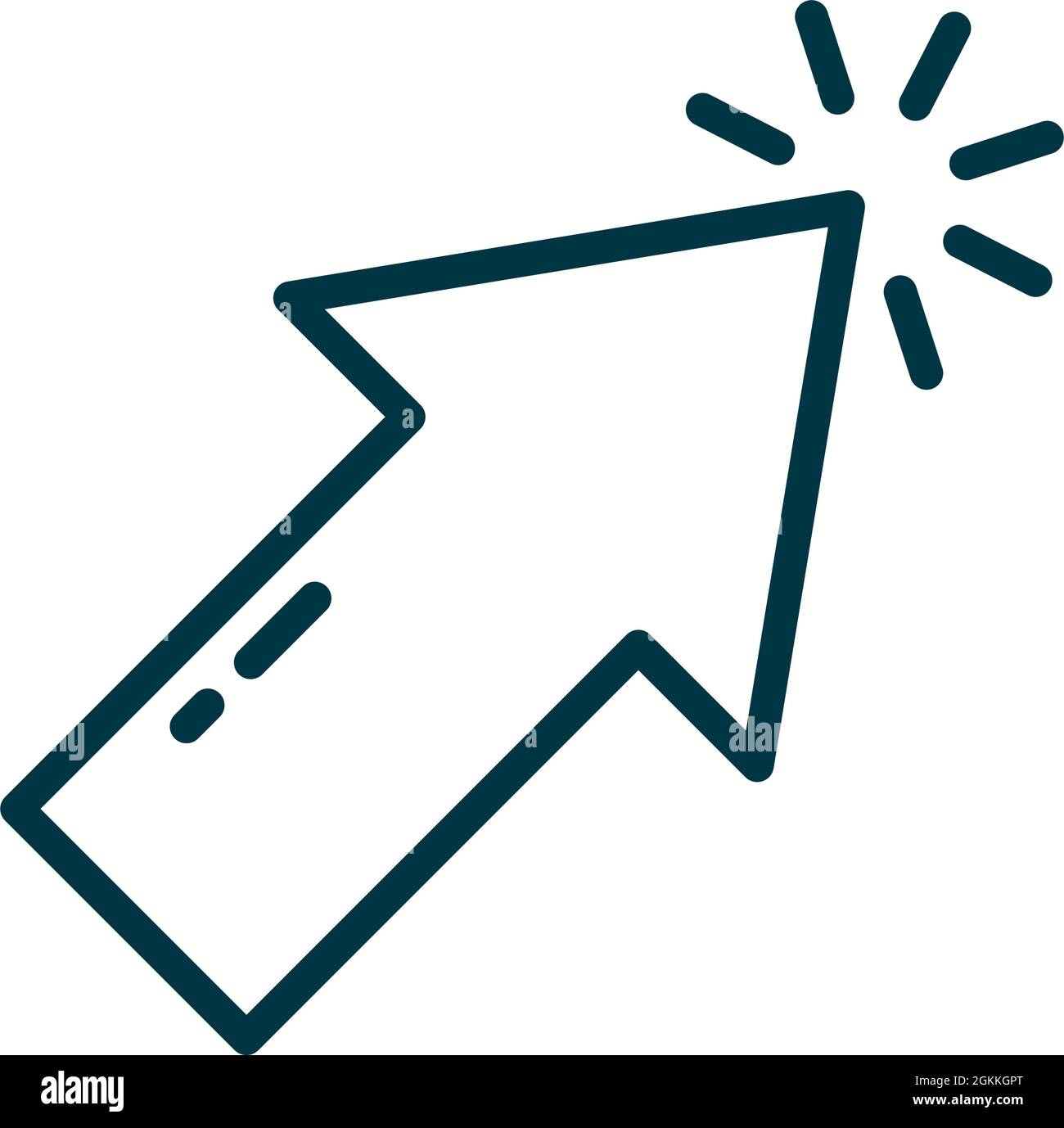 click arrow icon on white background Stock Vector Image & Art - Alamy