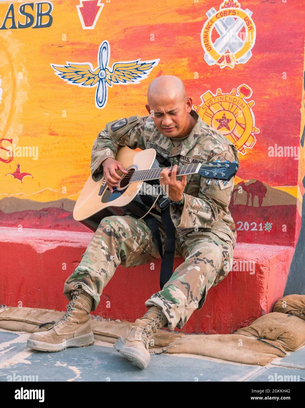 First Sgt. Luke Granadosin, with Headquarters Support Company, 640th ...