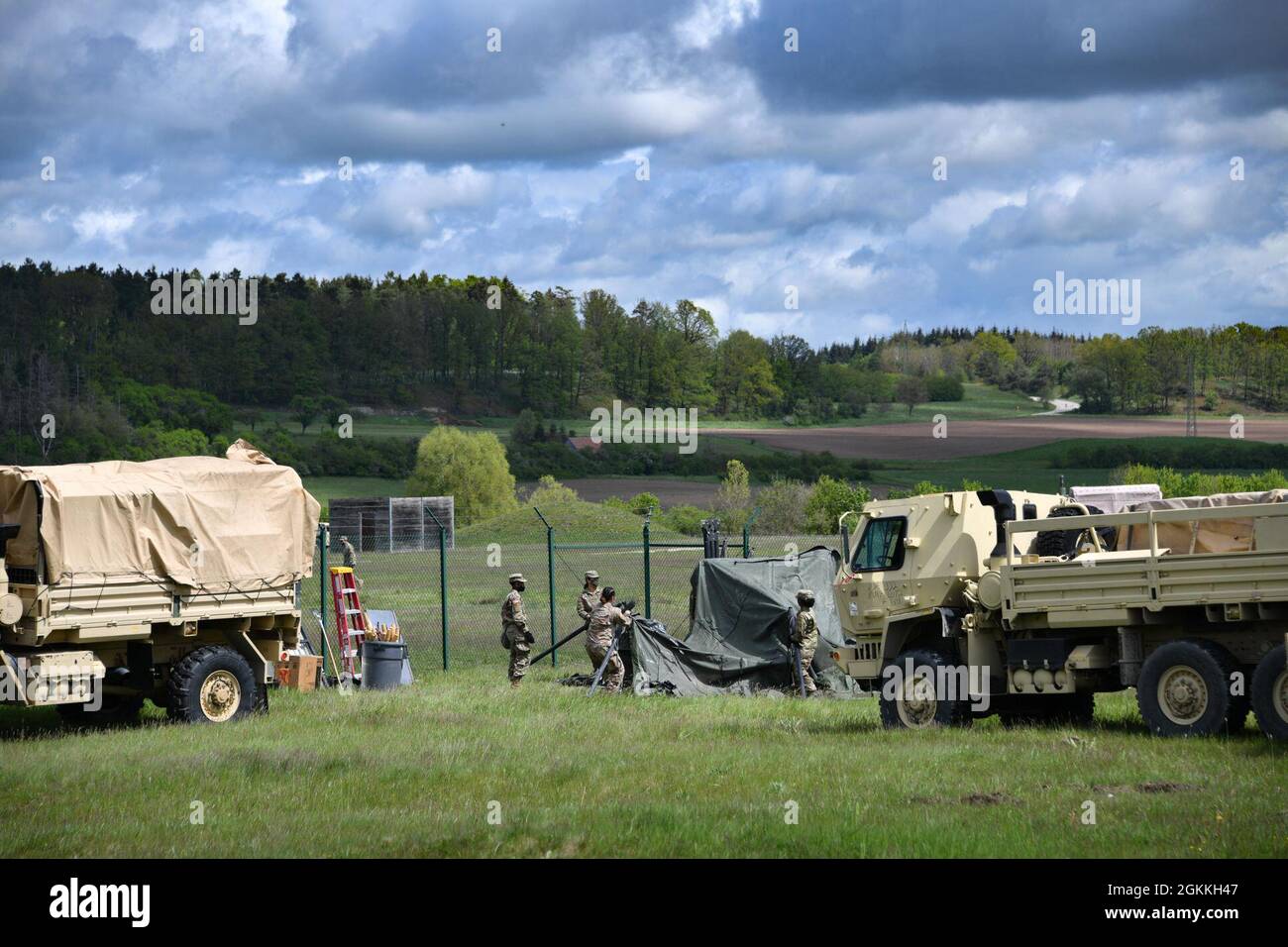 U.S. Soldiers with 601st Aviation Support Battalion, 1st Combat ...