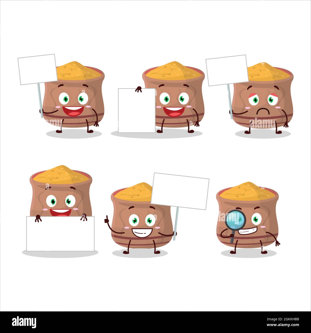 Curcuma cartoon in character bring information board. Vector ...