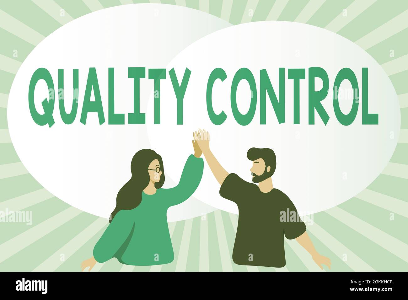 Handwriting text Quality Control. Conceptual photo a system of ...