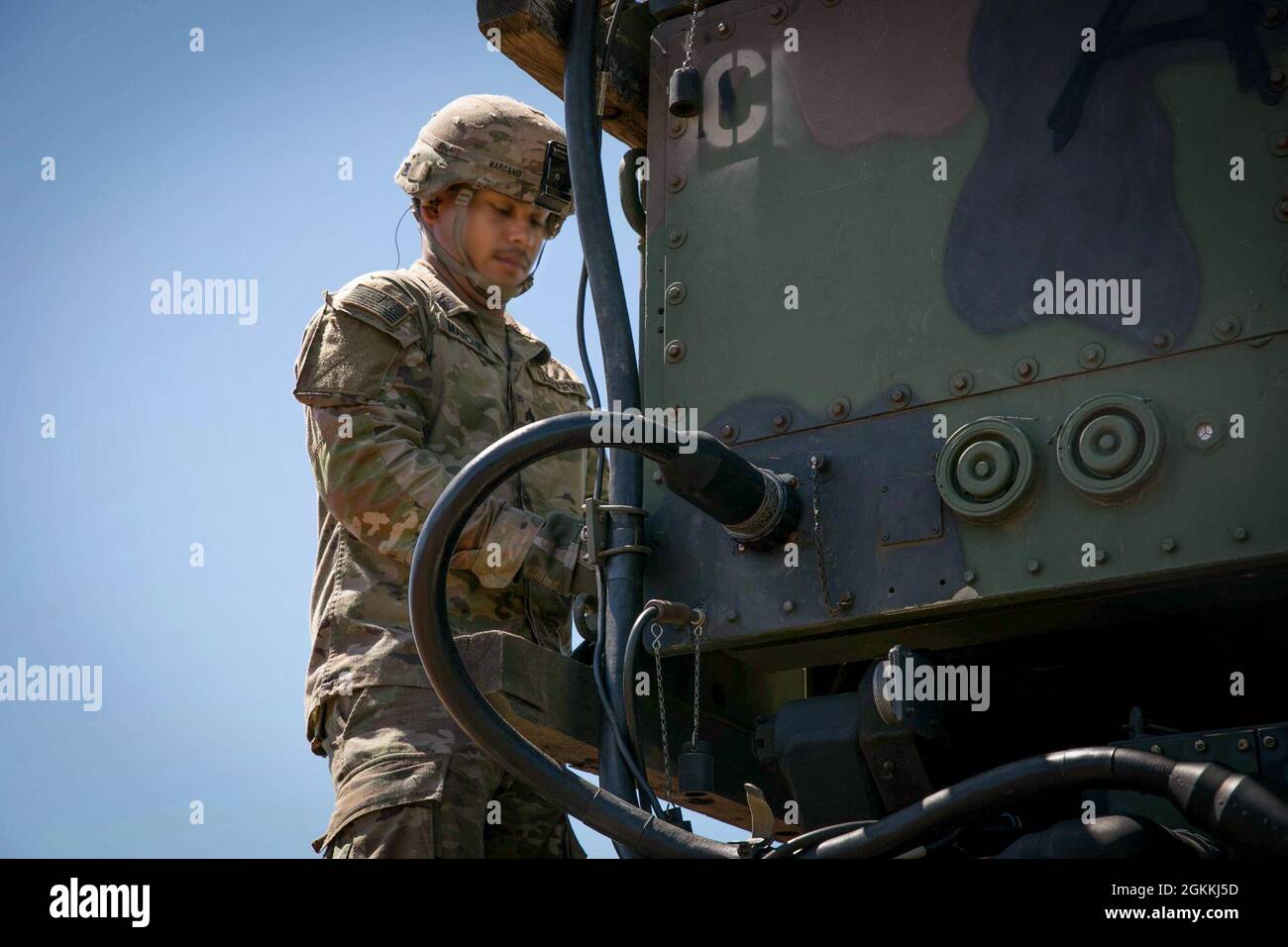 U.S. Army Sgt. Joseph Marcano, a Patriot launching station enhanced ...