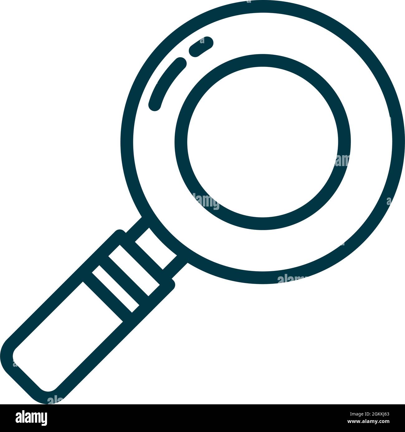 Magnfying Glass Icon On White Background Stock Vector Image And Art Alamy