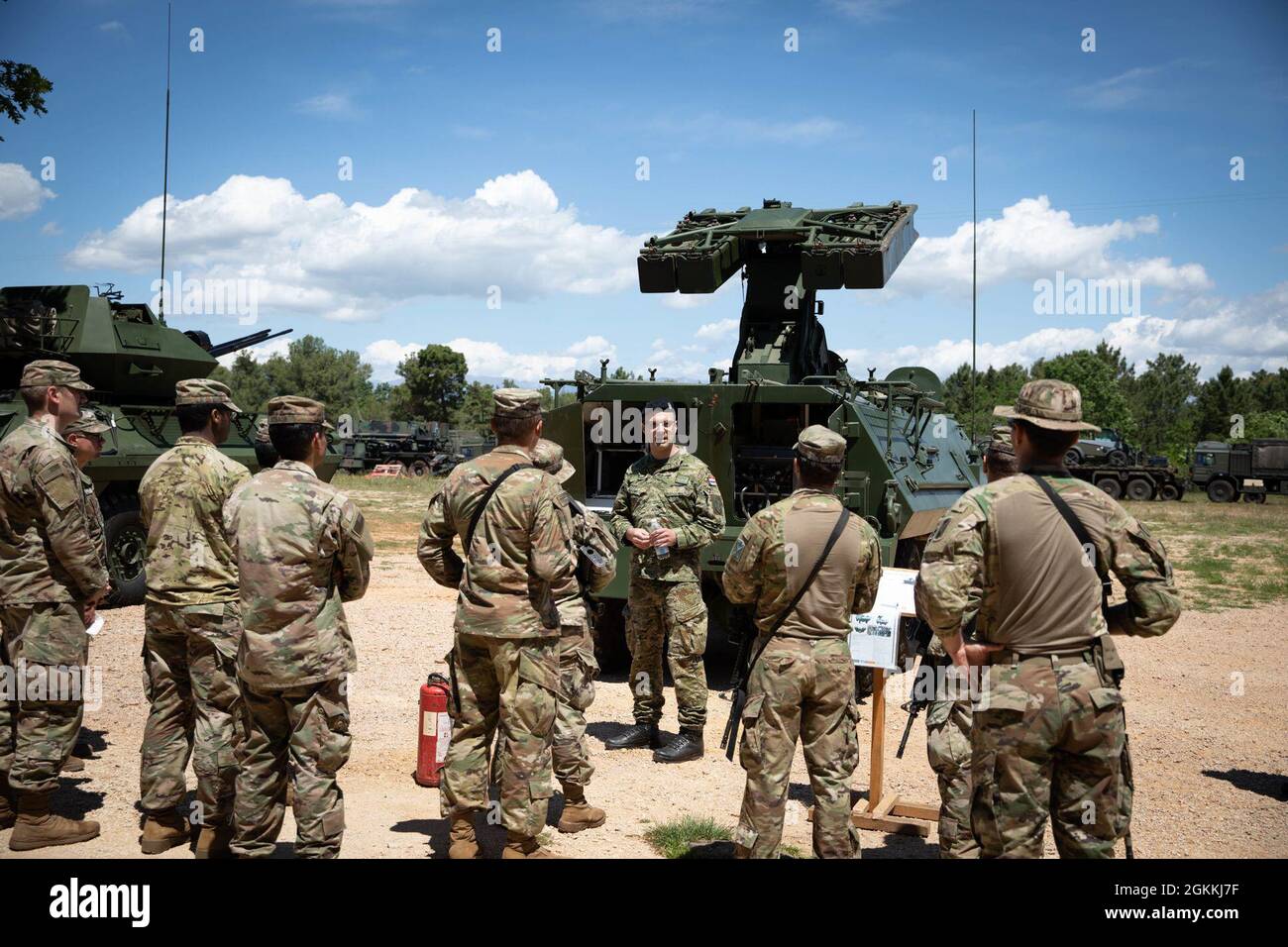 Croatian Capt. Marko Cop, assigned to the Croatian Air Defense Regiment ...