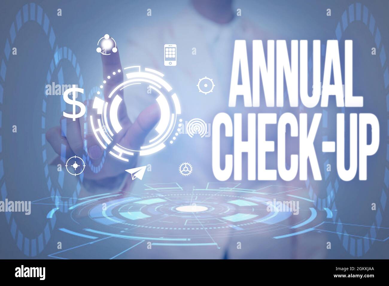 Sign displaying Annual Check Up. Business approach a thorough physical ...