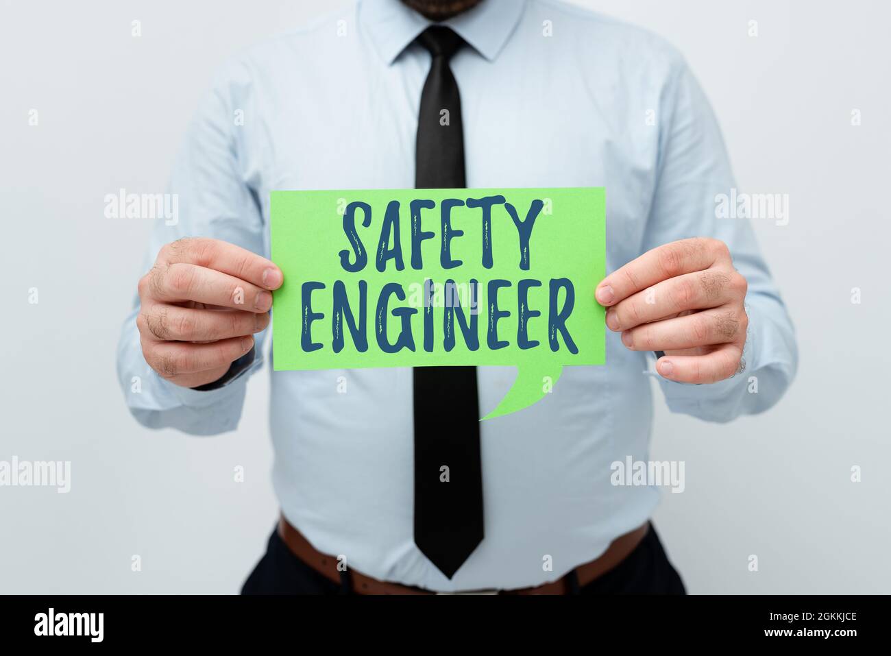 Text showing inspiration Safety Engineer. Business overview person who ...