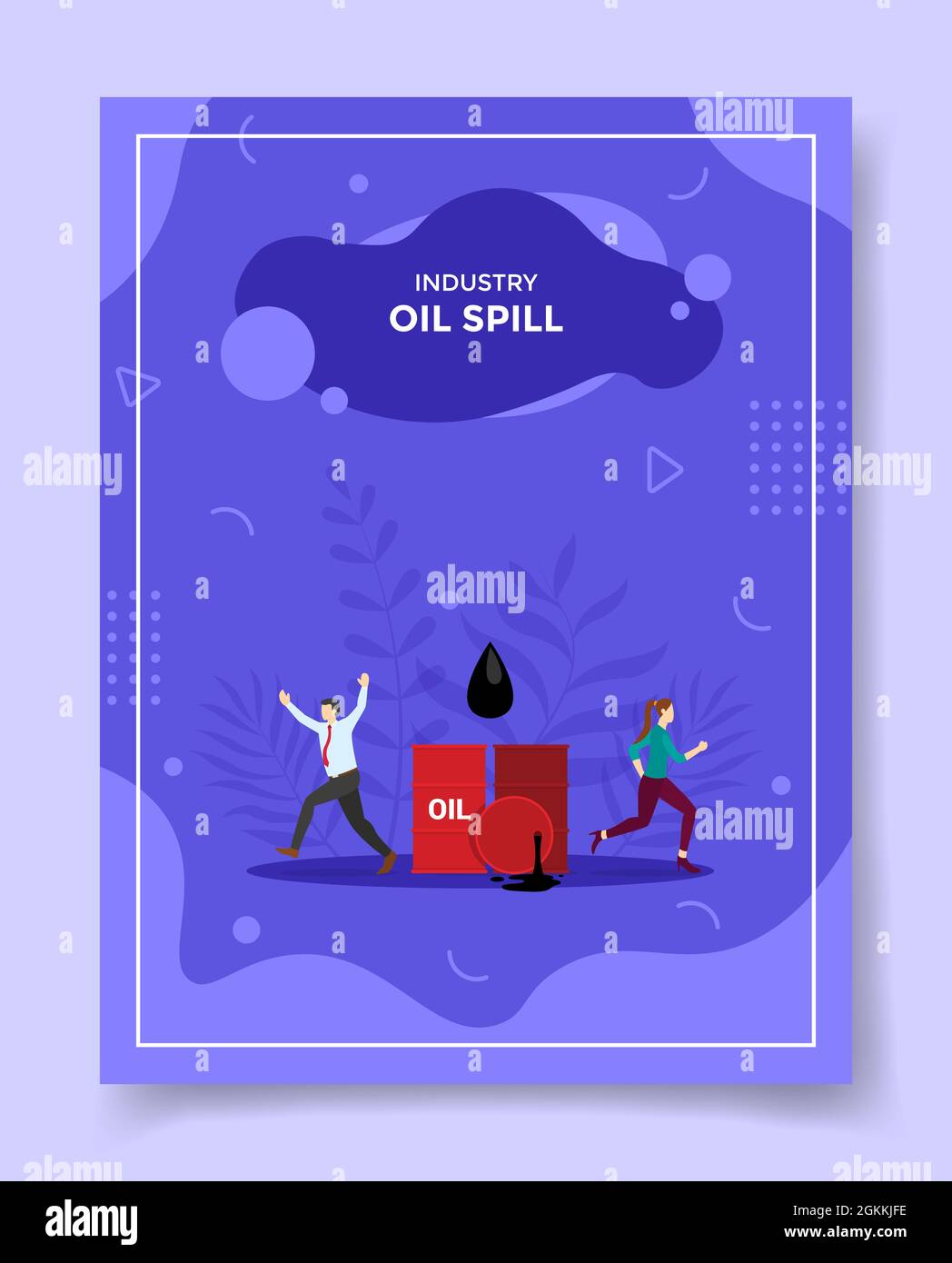 oil spill for template of banners, flyer, books, and magazine cover ...