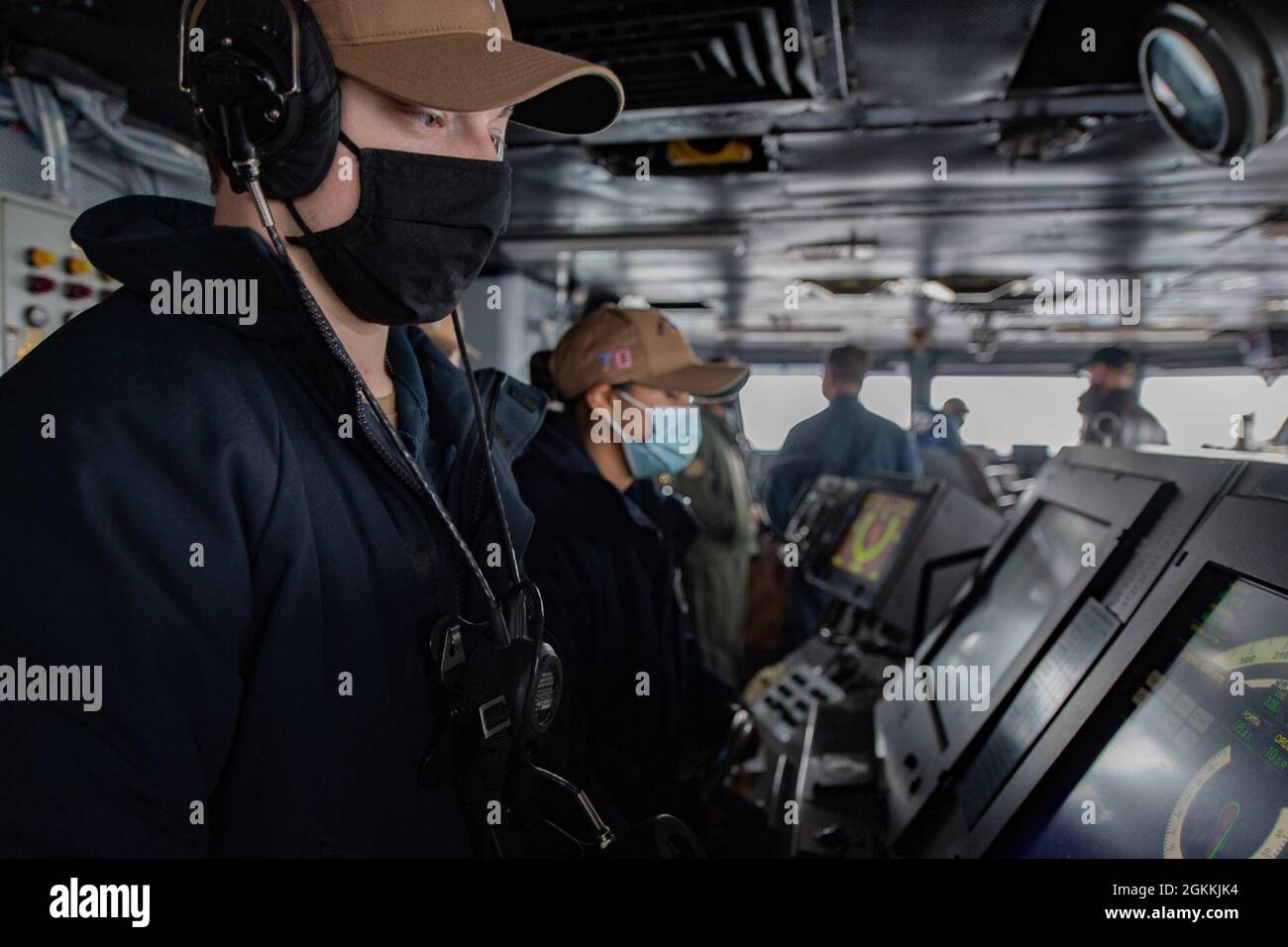 210518-N-UJ411-1012 PACIFIC OCEAN (May 18, 2021) Seaman Brandon Cole, a ...