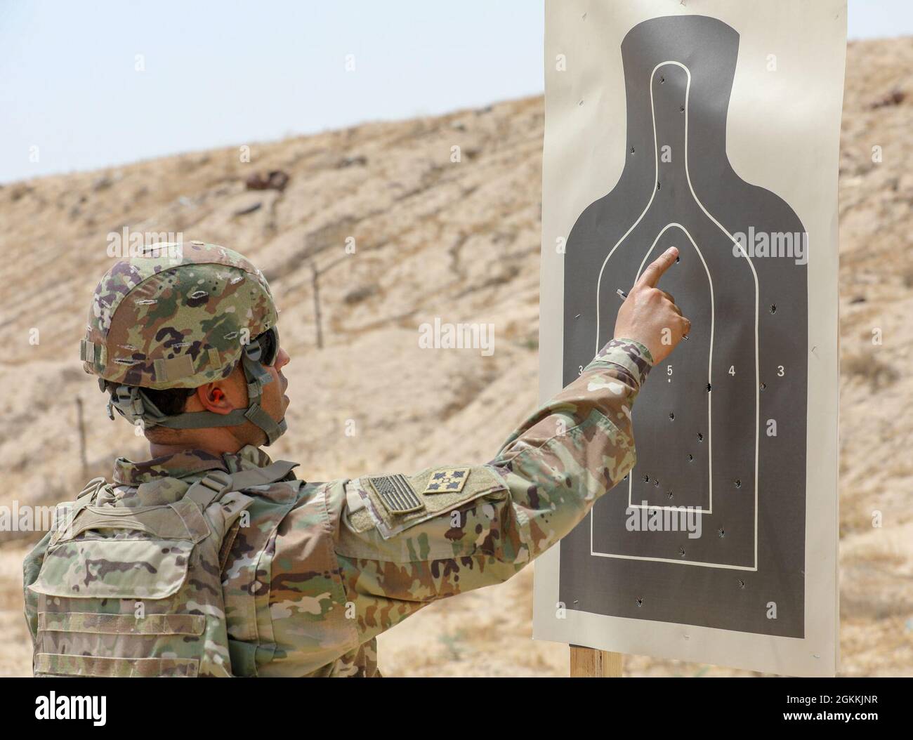 A Soldier with Base Support Battalion, Area Support Group - Kuwait ...