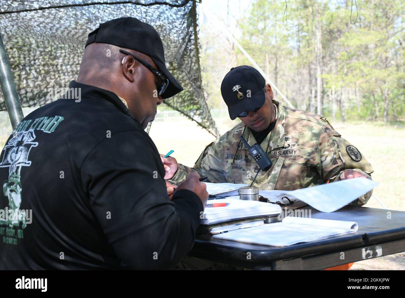 Lt. Col. William Jones (left) and Staff Sgt. James Spruill, cadre at ...