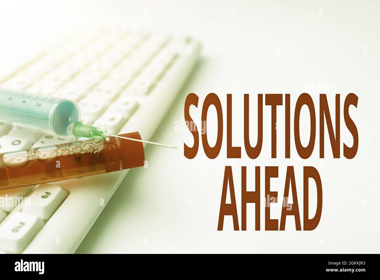 Text sign showing Solutions Ahead. Conceptual photo in advance action ...