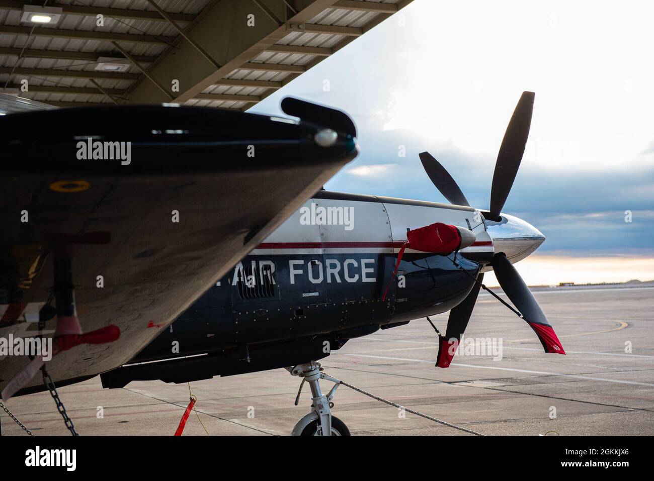 The sun rises over team XL on an early morning before flying sorties ...