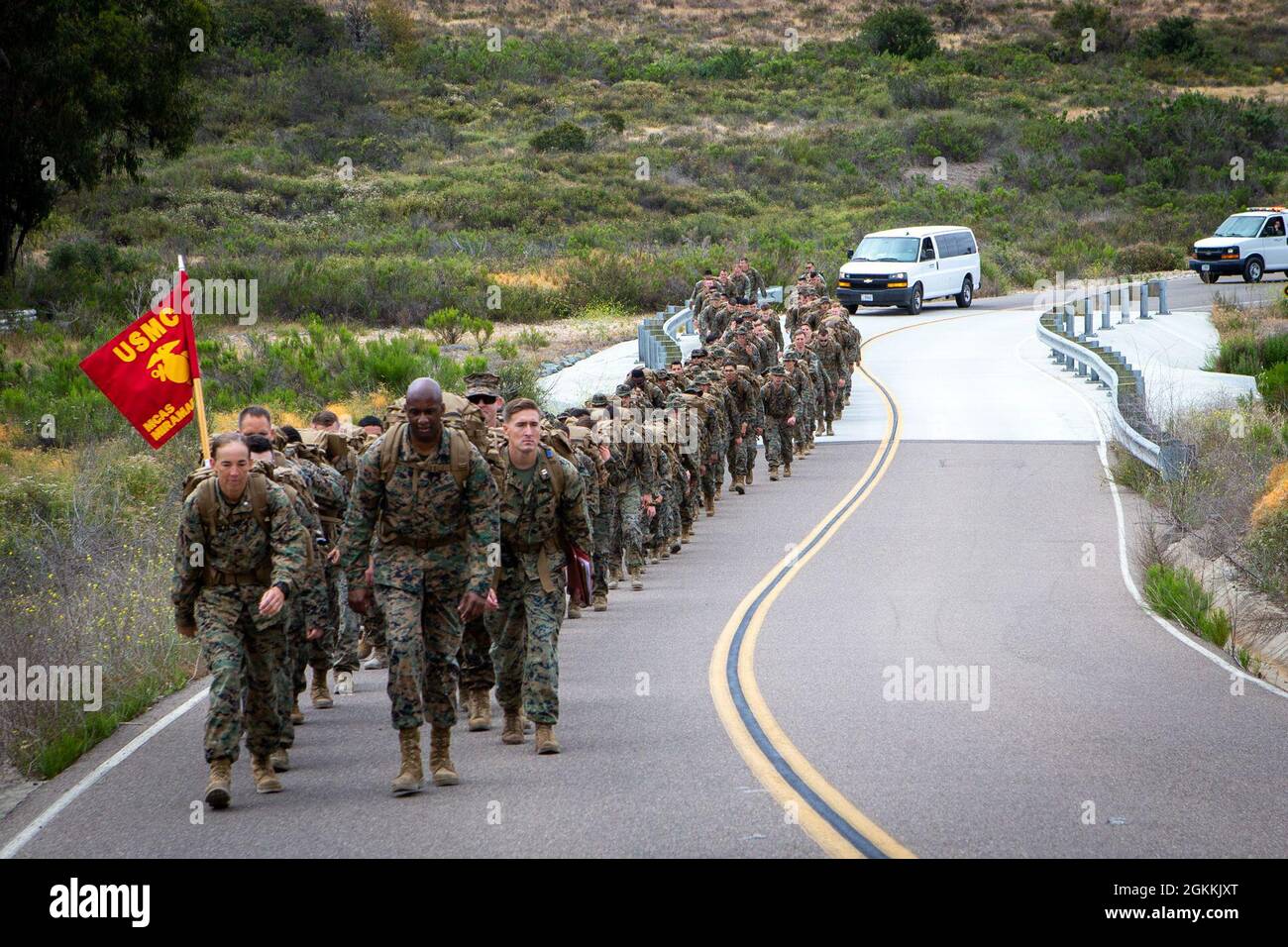 U.S. Marine Corps Lt. Col. Christine M. Houser, the commanding officer ...