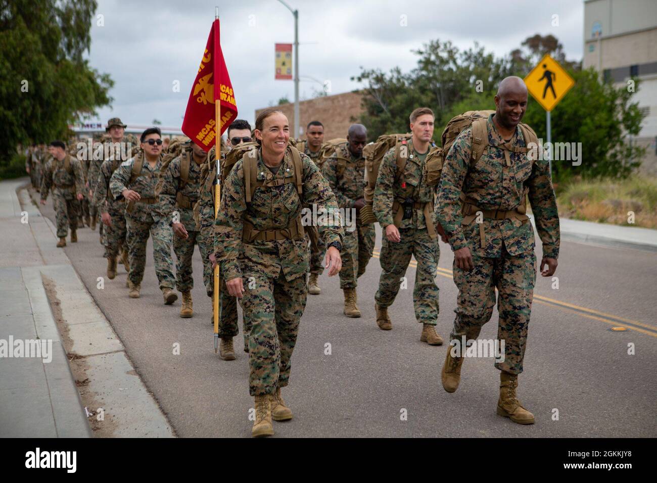 U.S. Marine Corps Lt. Col. Christine M. Houser, the commanding officer ...
