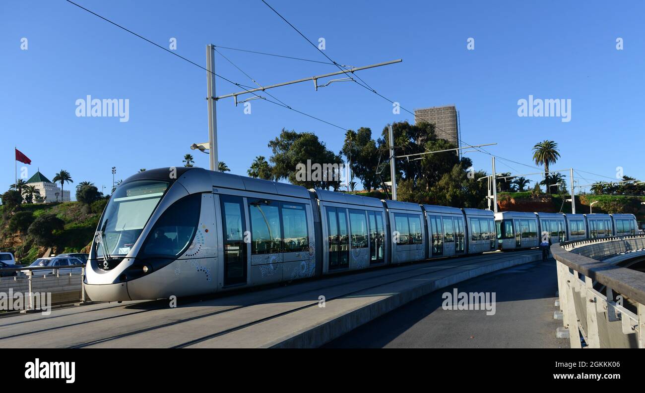 The modern tram in Rabat, Morocco Stock Photo - Alamy