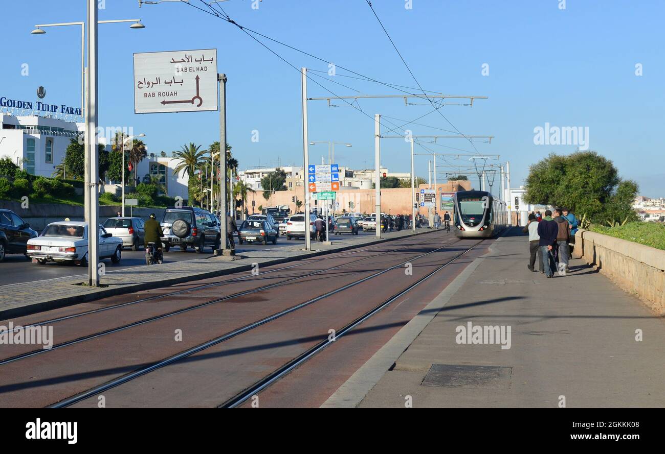 Tramway in Rabat, Morocco Stock Photo - Alamy