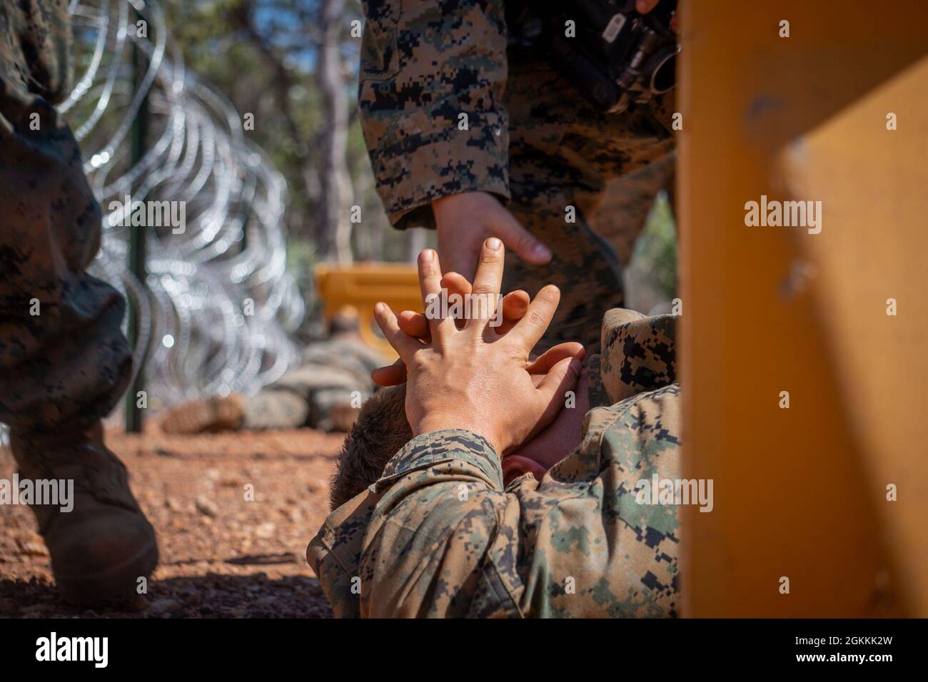 U.S. Marines with Charlie Company, 1st Battalion, 7th Marine Regiment ...
