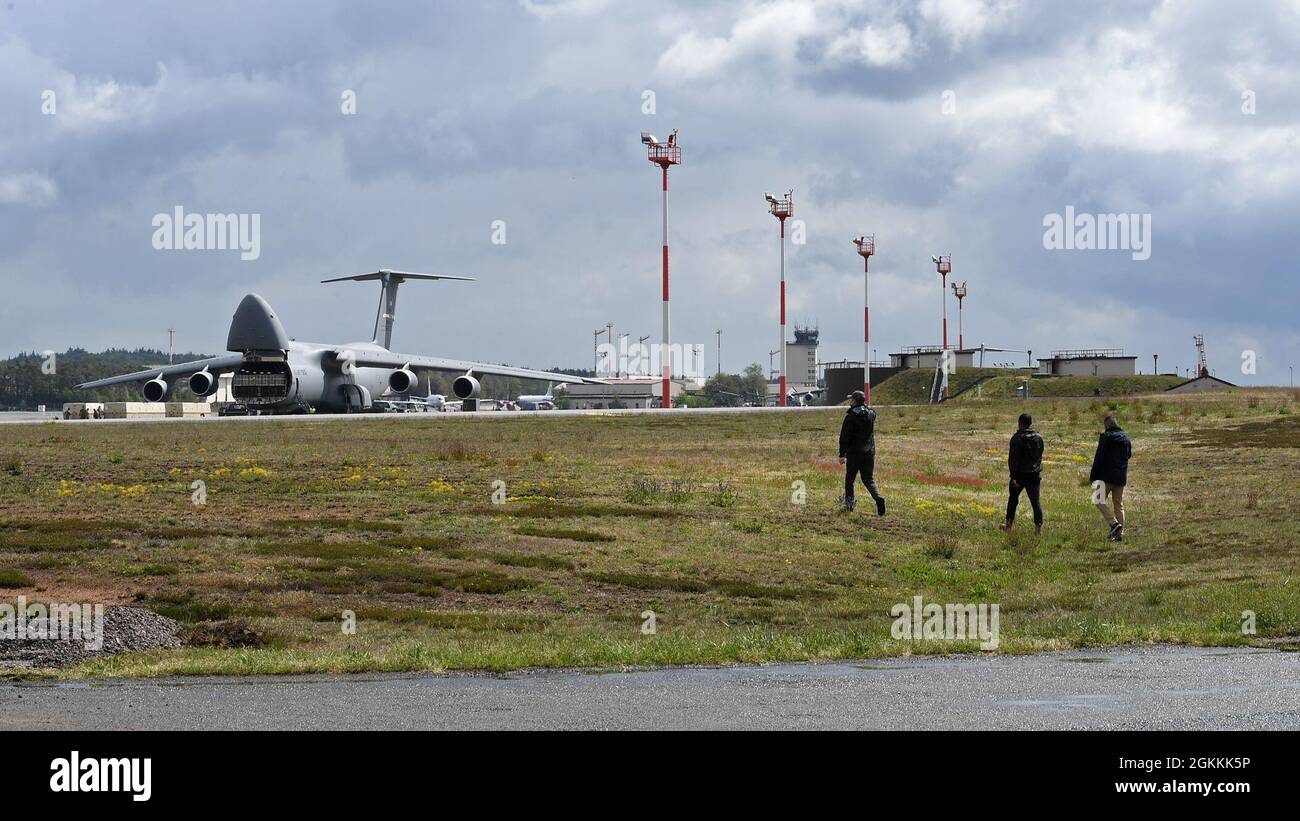 Exercise players approach the airfield during Exercise Operation ...