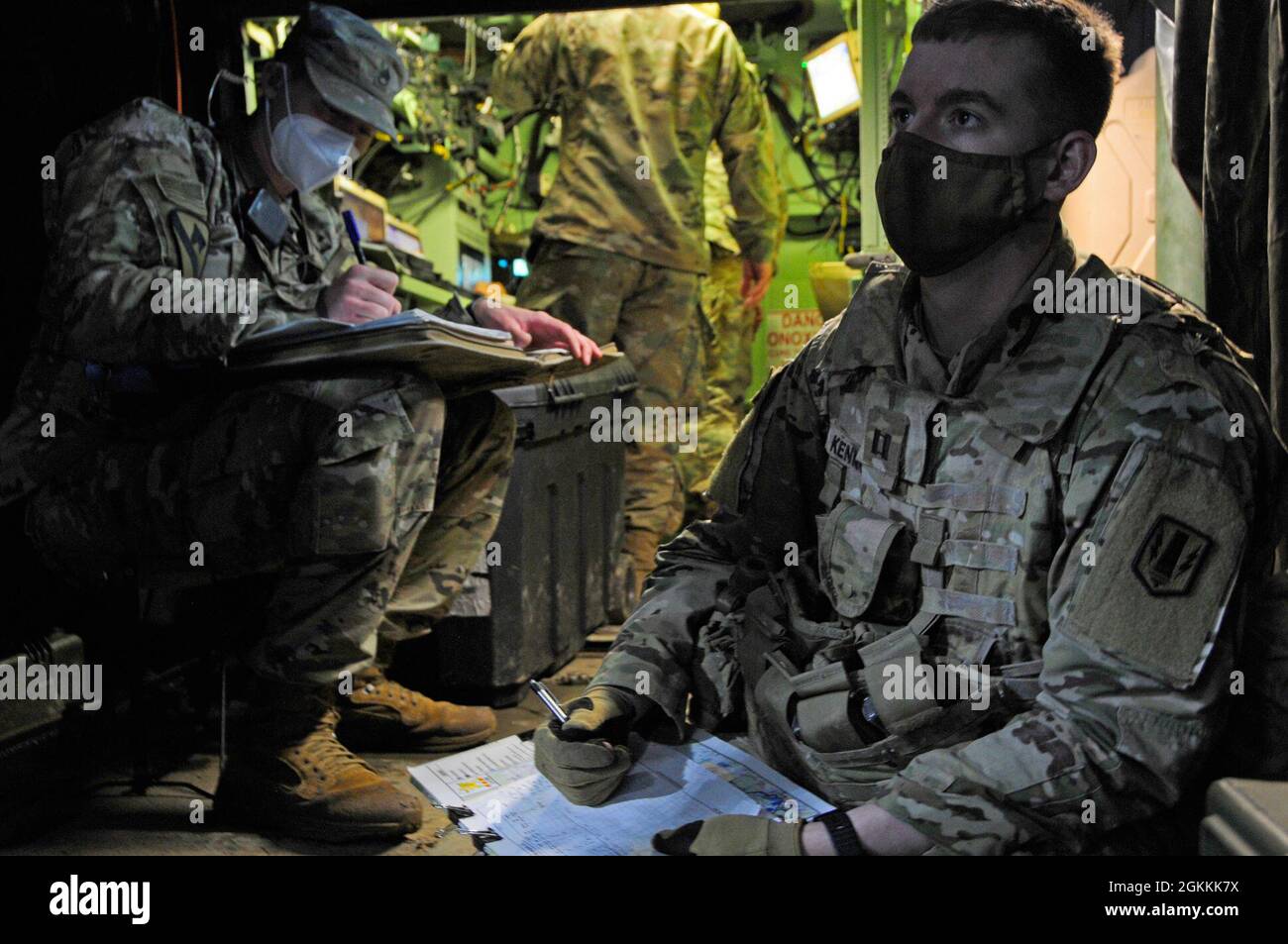 Capt. John Kenny, the fire direction officer for 1st Battalion, 6th ...