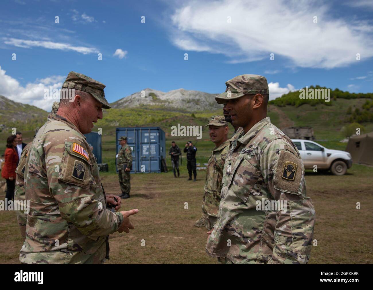 53rd Infantry Brigade Combat Team commander, Col. Blake Glass, coins ...