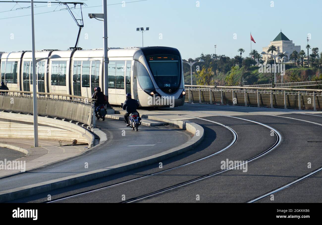 The modern tram in Rabat, Morocco Stock Photo - Alamy