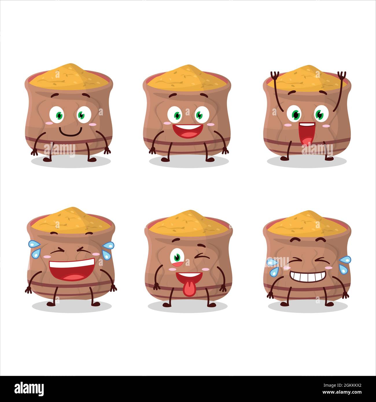 Cartoon character of curcuma with smile expression. Vector illustration ...