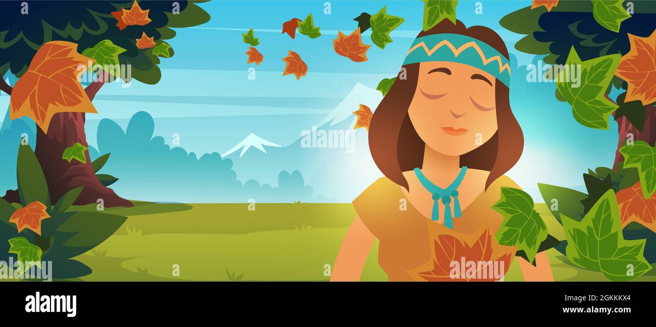 Cherokee woman traditional Stock Vector Images - Alamy
